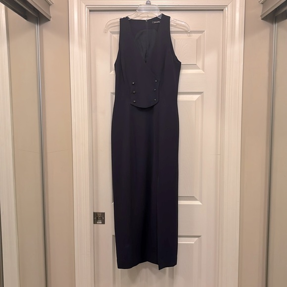 Tahari | Dresses | Vintage Tahari Navy Blue Dress | Poshmark